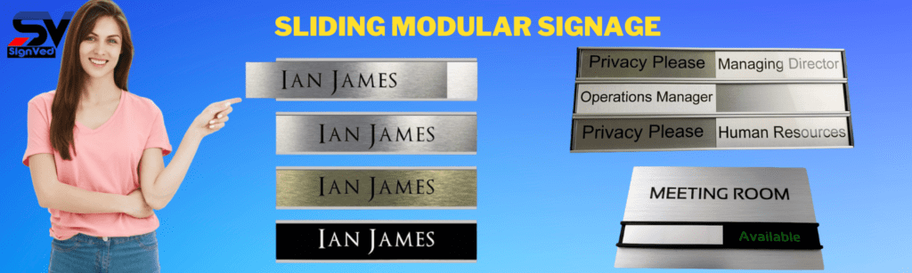 Sliding Modular Signage Manufacturer in India | Company | Sign Ved