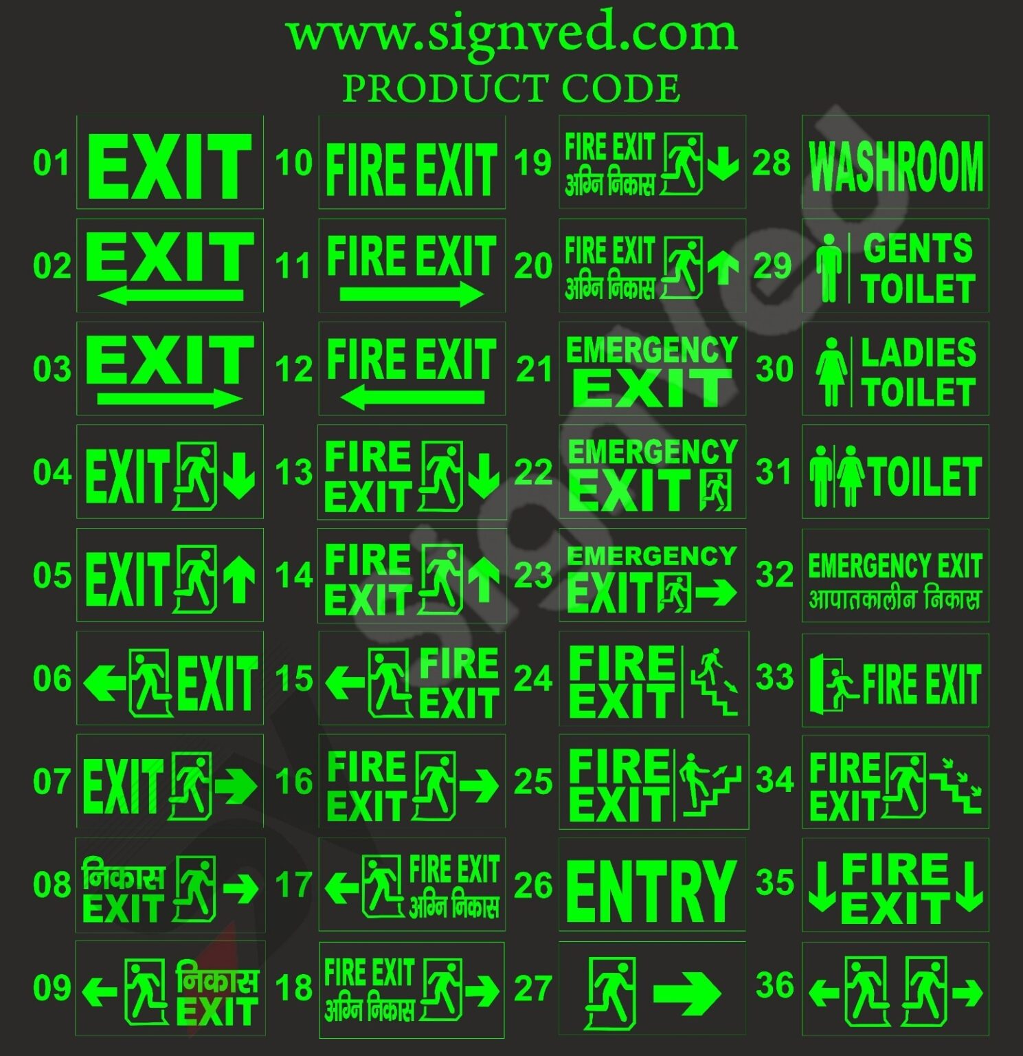 Night Glow Sign Boards Manufacturer in India | Signage | Sign Ved