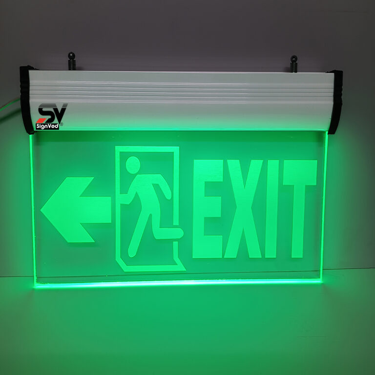 Buy LED Exit Sign Online in India | Light Signage Manufacturer