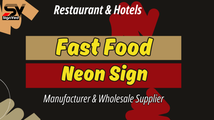 Fast Food Neon Sign Manufacturer in India | Buy Online Lights ...