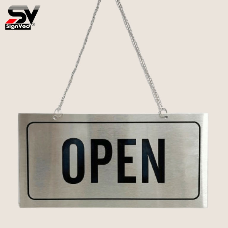 Stainless Steel Open Closs Sign Board Manufacturer in India | Buy ...