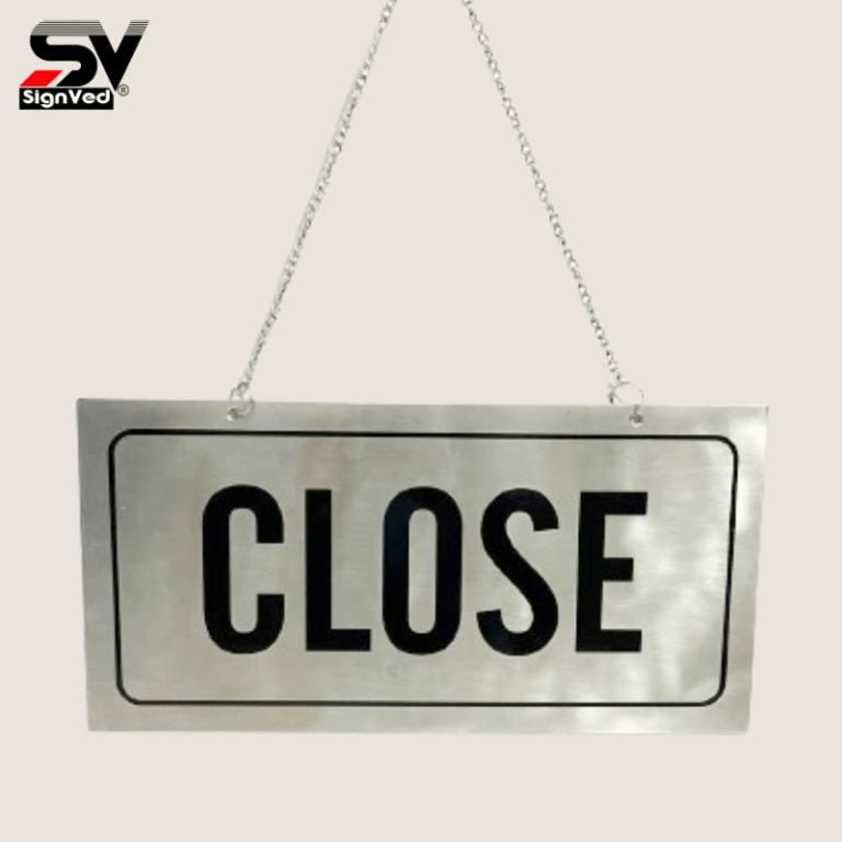 Stainless Steel Open Closs Sign Board Manufacturer in India | Buy ...