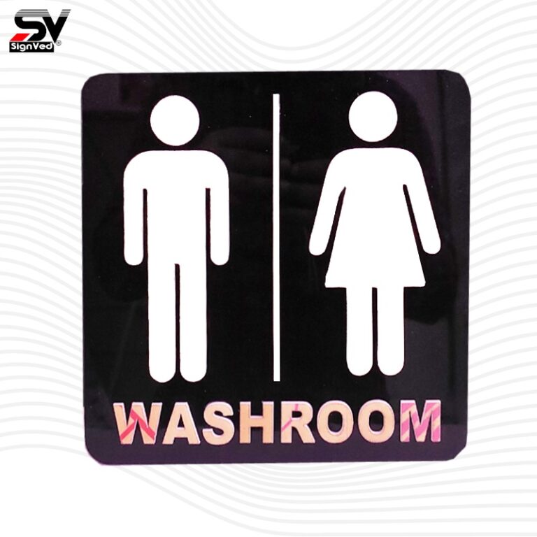 Buy Acrylic Washroom Signage in India | Manufacturers | Ladies | Gents
